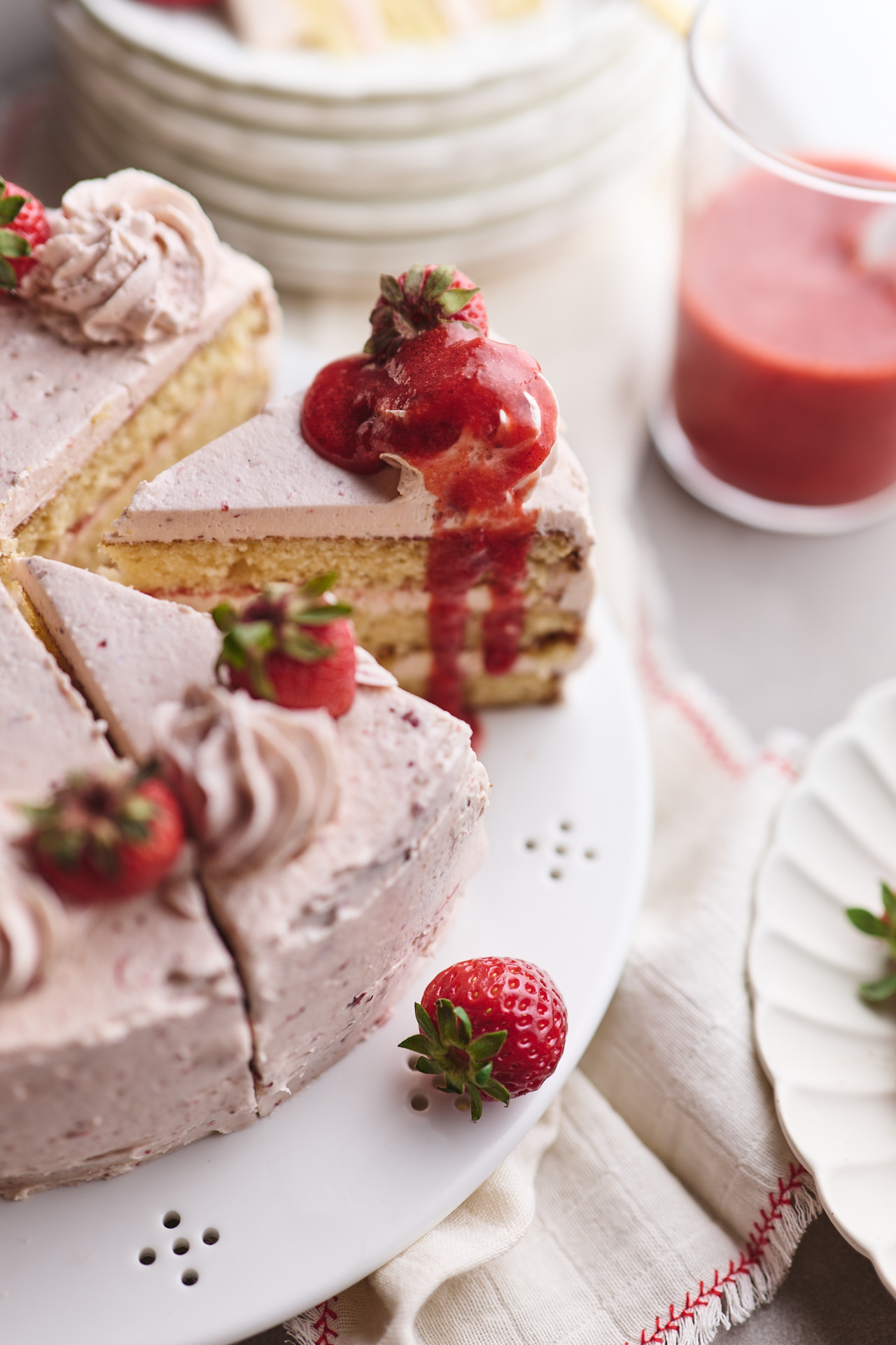 Elderflower and Roasted Strawberry Layer Cake « Iron Chef Shellie